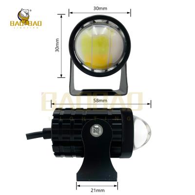Cina 2pcs Bianco Giallo Dual Color Aluminio Mini Driving Fog Light Disponibile Per Motociclette in vendita