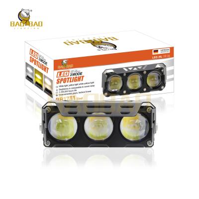 Cina Full Aluminum Bianco Giallo Dual Color Flash 2 Occhi 3 Occhi Faretti LED Per Motociclette in vendita