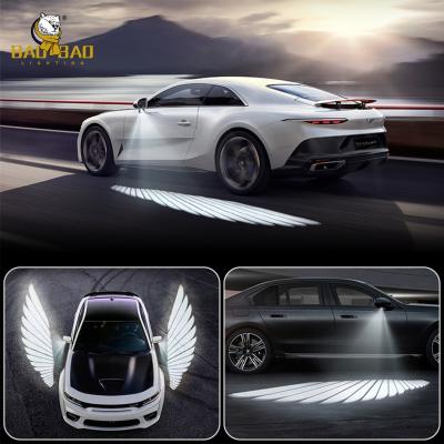 China 2 pcs Mirror Angel Wing LED Projector Lâmpada Decoração Peças Para Peças de Automóveis à venda