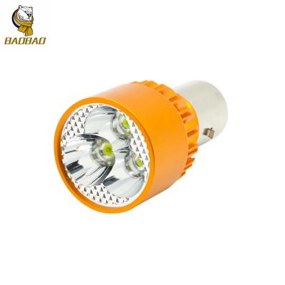 Cina 15W Metal Golden Case Bianco Color stabile 3 Lenti H4 BA20D Motociclo Mini Guida Far in vendita