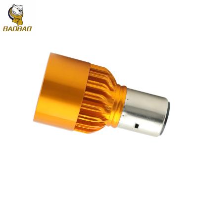 Cina 15W Metal Golden Case Bianco Color stabile 3 Lenti H4 BA20D Motociclo Mini Guida Far in vendita