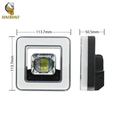 Cina 4.5 pollici di metallo quadrato occhi del diavolo rosso proiettore a LED per auto per moto auto ricambi in vendita