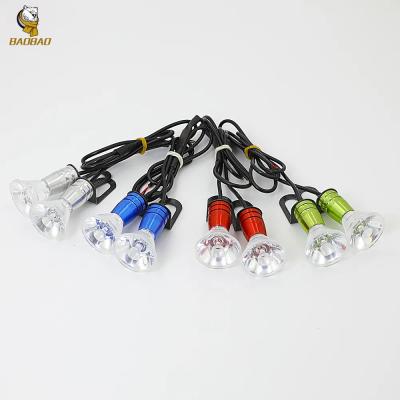 Cina Verde Blu Rosso Flash Strobe Lens Luce universale Decorazione Motociclo Luce in vendita
