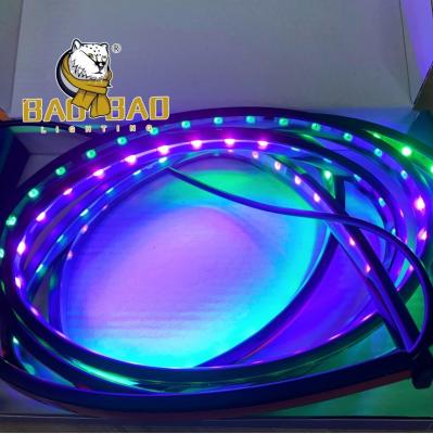 China 2.4m RGB Running Strobe Multiple Color LED Light bar Truck Fancy Light Car Accessories Atuo Lighting System Decoration Parts for sale