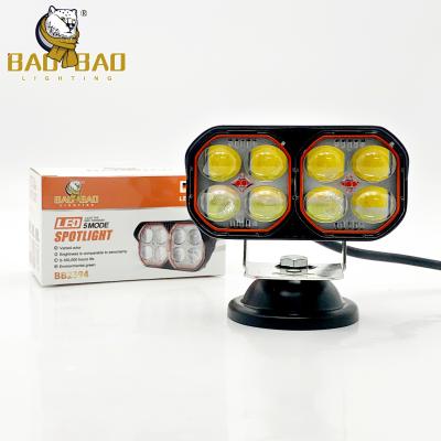 Cina 9-85V Occhi del Diavolo Rosso 8 Occhi Bianco Giallo Dual Color Aluminio Mini Luci di guida per Motocicli Faretti Luci di nebbia per Bici in vendita