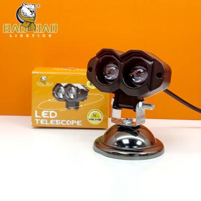Cina 2 Occhi Corpo di plastica 12V Bianco Giallo Doppio Colore Mini lampeggiante luce di nebbia di guida Per parti di biciclette in vendita