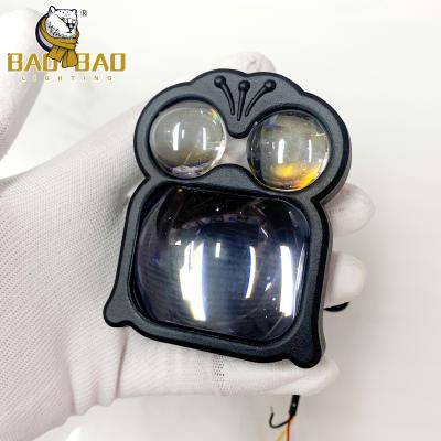 China Kikker Vorm Duivel Ogen Wit Geel Lichten Mistlampen Aluminium 12-80V Motorfiets Lichten Te koop