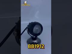 Single Beam White Yellow Red Flash Aluminum Motorcycle External LED Spotlight