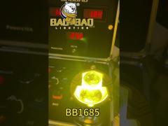 2 Beam White Yellow Flash 80V Motorcycle Universal LED Spotlight