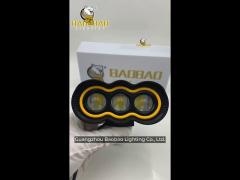 plastic green yellow 3 led motorcycle headlight led accessory lights motorcycle