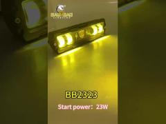 Heavy Quality Metal White Yellow Dual Color Motorcycle LED Headlight Outdoor Work Light