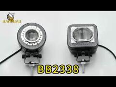 Lumière de moto flashante en aluminium blanc jaune 12V 24V RGB Lumière de brouillard à LED