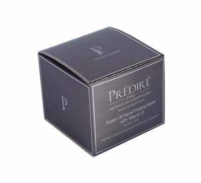 China 375gsm Paper Packing Box Embossing Silver Foil For Cream And Skin Care for sale