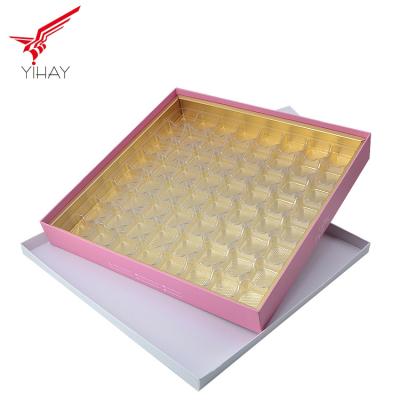 China Pink Food Packing Boxes Hot Stamping Recyclable Food Packaging Use for sale