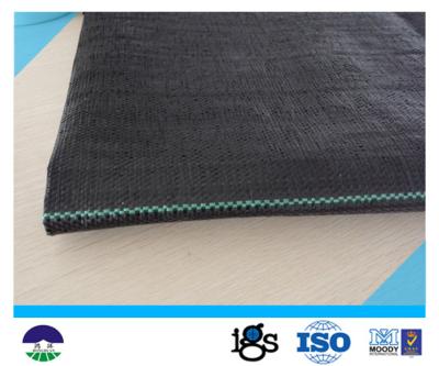 China Black Acids Resistant Woven Geotextile Fabric / Polypropylene Black Woven Stabilization Fabric for sale