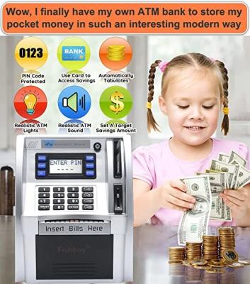 Cina Silver Color ABS Material ATM Piggy Bank For Kids Playing And Storage in vendita