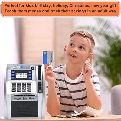 Cina Silver Color ABS Material ATM Piggy Bank For Kids Playing And Storage in vendita