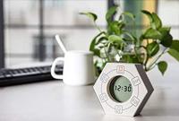 China A stylish and innovative digital timer desktop Hexagonal rotating productivity timer with clock for sale