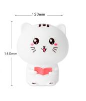 China OEM Kingda Remote Control Kitten Night Light Silicone Touch Lamp 7 Color Battery Powered CE for sale