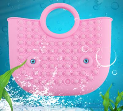 Cina Schiocco variopinto del silicone EN71 si irrit'a Toy Bag 20x32in per le donne in vendita