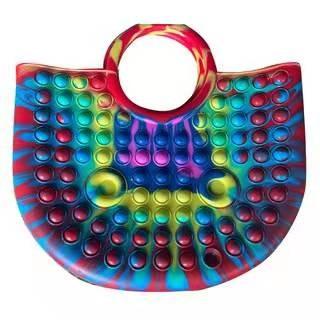 Cina Schiocco variopinto del silicone EN71 si irrit'a Toy Bag 20x32in per le donne in vendita