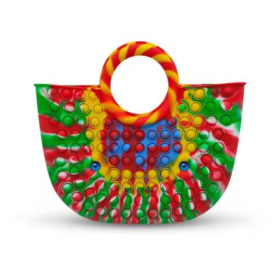 Cina Schiocco variopinto del silicone EN71 si irrit'a Toy Bag 20x32in per le donne in vendita