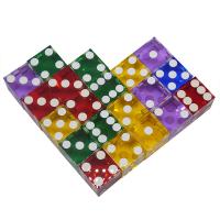 China Clear Acrylic Plastic Dice 16mm 19mm Square Corner Crystal Regular Pixel Points for Games for sale