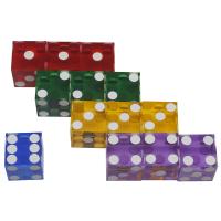 China Clear Acrylic Plastic Dice 16mm 19mm Square Corner Crystal Regular Pixel Points for Games for sale
