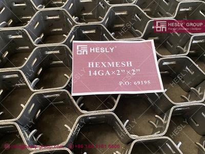 China Double Clench Hex Mesh for refractory lining | 2" depth | 1-7/8" hexagonal hole | 36"X120" sheet for sale