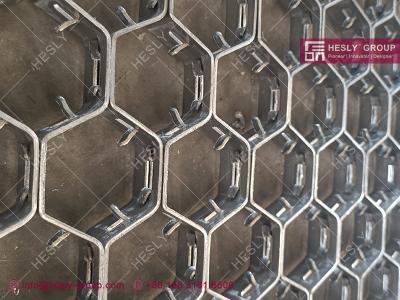 China 1Cr18Ni9Ti Hexsteel Grid | 2" depth X 14gauge | 914X1050mm | Hexsteel with bonding hole for sale