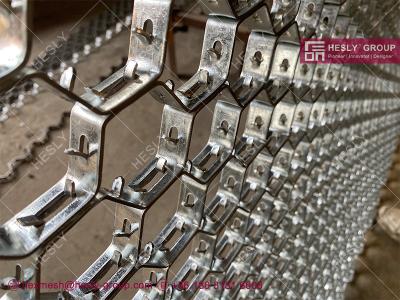 China 1' height Hexmesh for Refractory Linings in cyclones | China Hex-Mesh Supplier | 1mx2m, 30pcs/pallet for sale