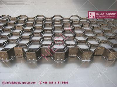 China Stainless Steel 304H Hexmesh | Prongs Style | 1.5X20mm strips | 50mm hexagonal hole - Hesly China Supplier for sale