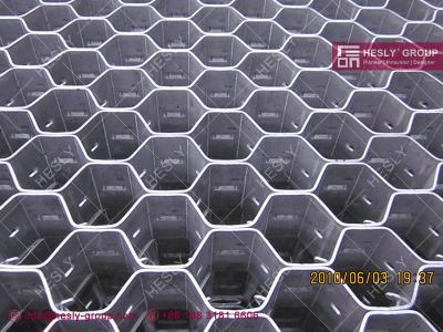 China AISI321 Hexmetal for Fan Housing Lining, 1" deep, 16GA thickness, 48mm hexagonal hole for sale