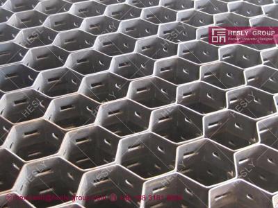 China 1" depth 16gauge Low Carbon Mild Steel Hexmetal with lances, 1-7/8" hexagonal hole for sale