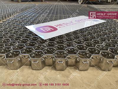 China L type Hesly Hexmesh for Refractory Lining | AISI304H | 3/4"X14Ga strip | 2" hexagonal hole -HESLY group for sale