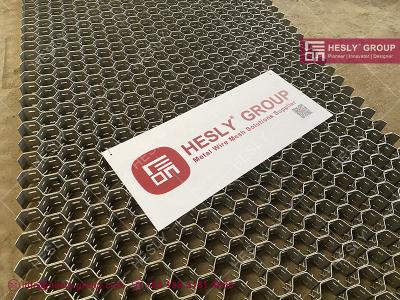 China Refractory Lining Hex Mesh, Double Clinch, 2" thickness, 14ga strips, 2" hexagonal holes, SS304, HESLY China Factory for sale