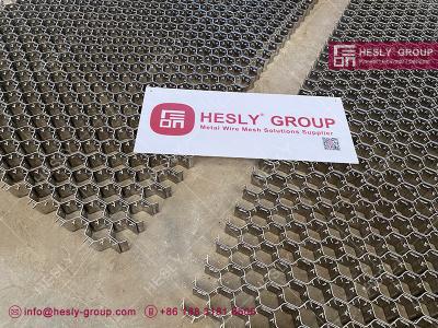 China AISI309S Hex-mesh Grating Refractory Linings | Hexmetal Reactors Vessel | 3/4" thickness | 2" hexagonal hole | | HESLY for sale