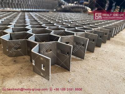 China Refractory Hexsteel  for Tanks Stacks holders Lining | Stainless Steel 309S | 2" hexagonal hole | 60mm height, 2mm strip for sale