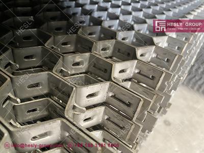 China HESLY Refractory Hex Mesh Lining Holders for Power Plants | 304H stainless steel | 3/4"X14ga strips | HESLY China for sale
