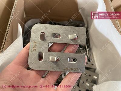 China Plate Punched Refractory Tabs, Anchors | 410S | 2.0mm thickness | U Tabs | Corner Anchors | Hesly Metal Mesh China for sale