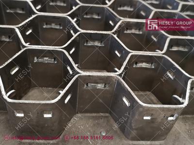 China Hex-Mesh Grating | Stainless Steel 309S | 1.5X15mm strips | 2" hexagonal mesh | 3'X3' sheet | Hesly China Manufacturer for sale