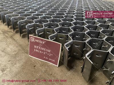 China Hexagonal Mesh Refractory Lining for Reactors, AISI410S, 30mm deep, 2mm strips, 50mm hexagonal hole, China Factory sales for sale