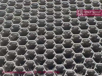 China 304H Hex Mesh for Refractory Armour Lining | 25mm deep X 14Ga thickness strip | Hexagonal Mesh - China HESLY for sale