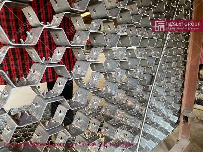 China 410S Hex steel mesh | 30mm depth | 2inch hexgonal hole | lances type | 3ft by 6ft sheet | Hesly China factory sales for sale