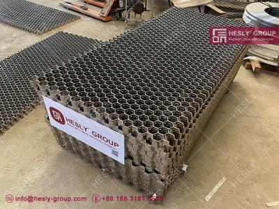 China Refractory Furnace Linings Hex mesh | Prong Lances | 2.0X15mm strips | 2" hexagonal hole | 304H,  HESLY CHINA for sale