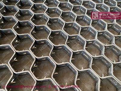 China ss316 hex steel grid with 50mm standard height, 40mm hole | standard size 965mmx1000mm for sale