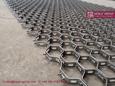 China H type Hesly Hexmesh for Refractory Lining | AISI304 material | 1.5X15mm strip | 46mm hexagonal hole -HESLY group for sale
