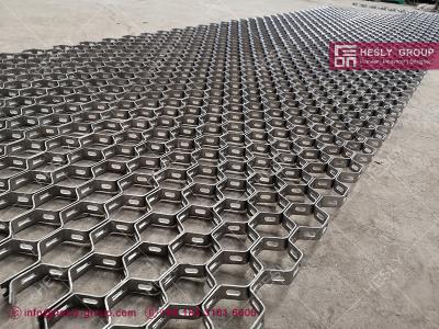 China H type Hesly Hexmesh for Refractory Lining | AISI304 material | 1.5X15mm strip | 46mm hexagonal hole -HESLY group for sale