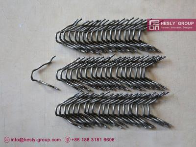 China V anchor | Stainless steel TP 310 | 3/16" DIA |  both ends with 45° angle | Length A= 4" | Hesly Metal Mesh - China for sale