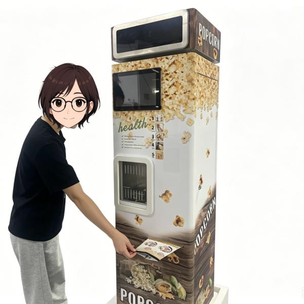 Quality AC Powered Unmanned Street Vendor Popcorn Machine Fully Automatically for sale
